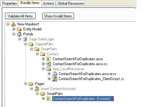 SalesLogix 7.5 Web Manifest – Adding custom SmartParts | Customer FX